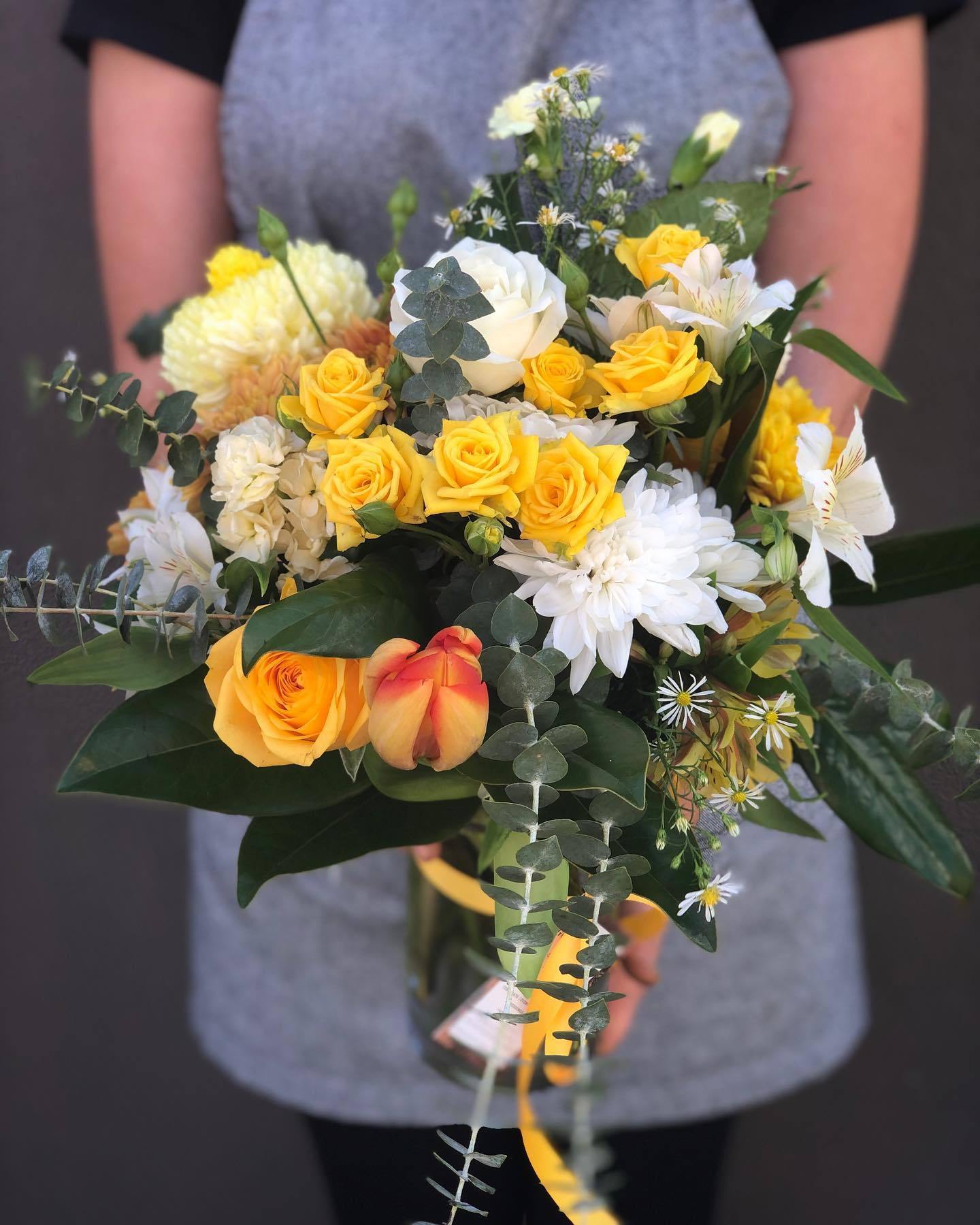 Our Limoncello in glass vase... – Flowers Gold Coast